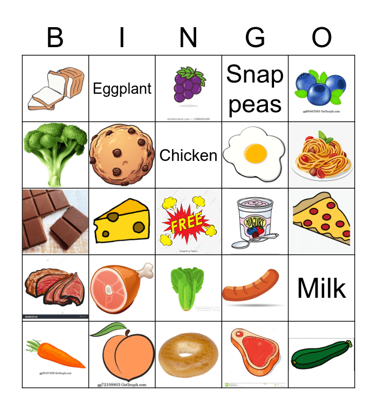 Objects Bingo Card