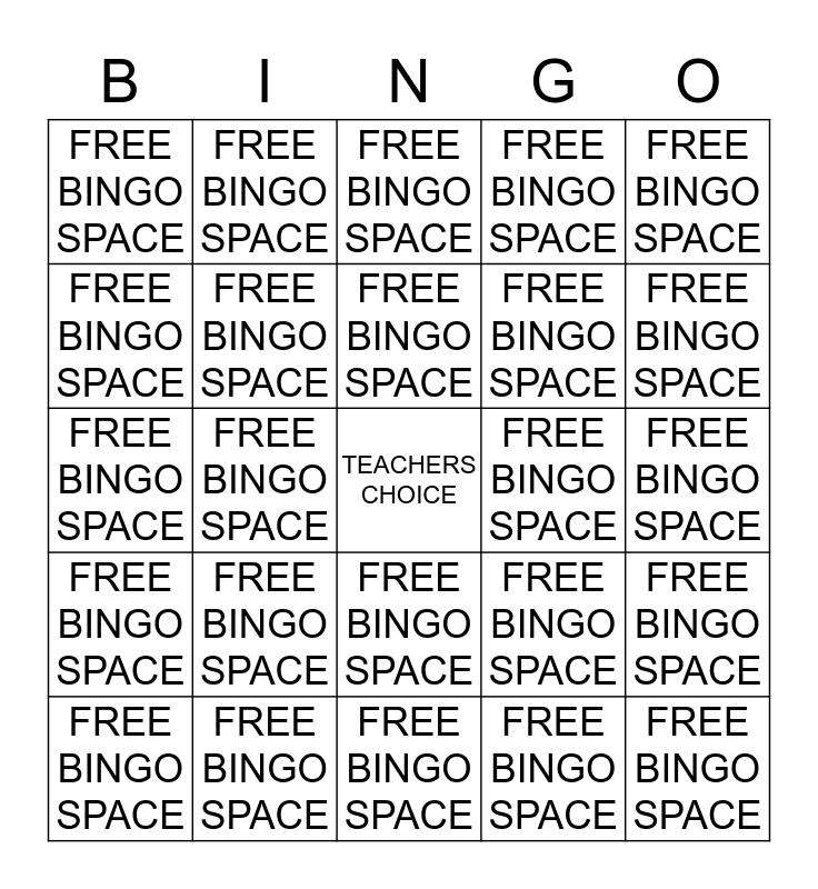 BOOK FAIR BINGO Card