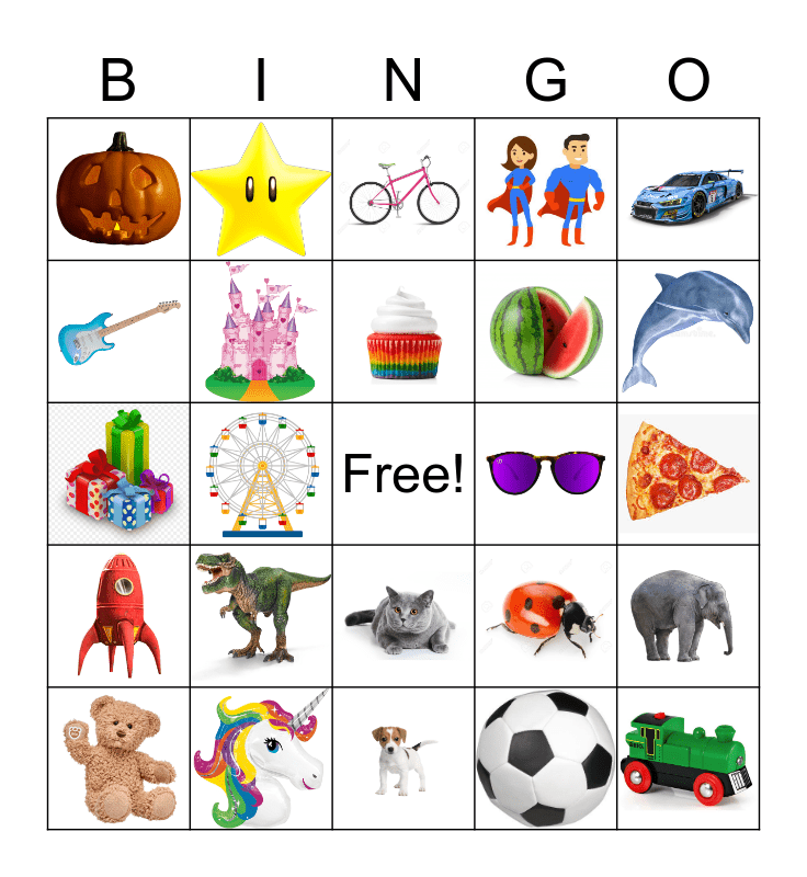 Family Fun Bingo Card