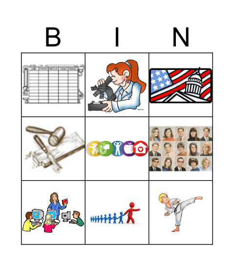Las clases en la escuela 2 Bingo Card