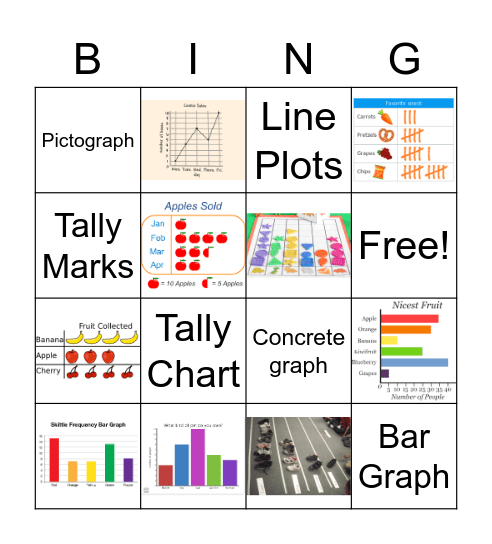 Graphing Bingo Card