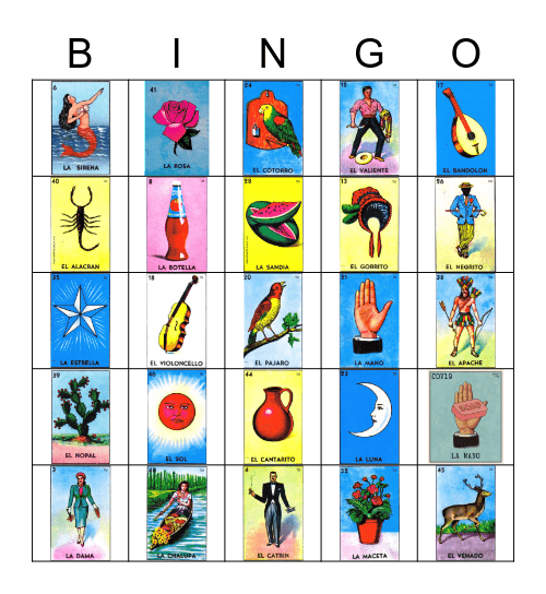 Loteria Bingo Card