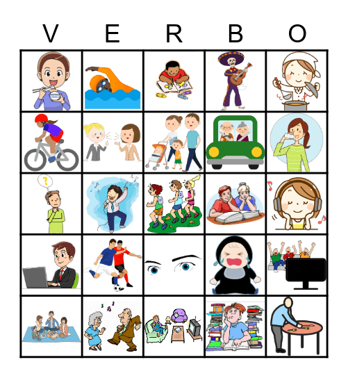 Los Verbos Bingo Card
