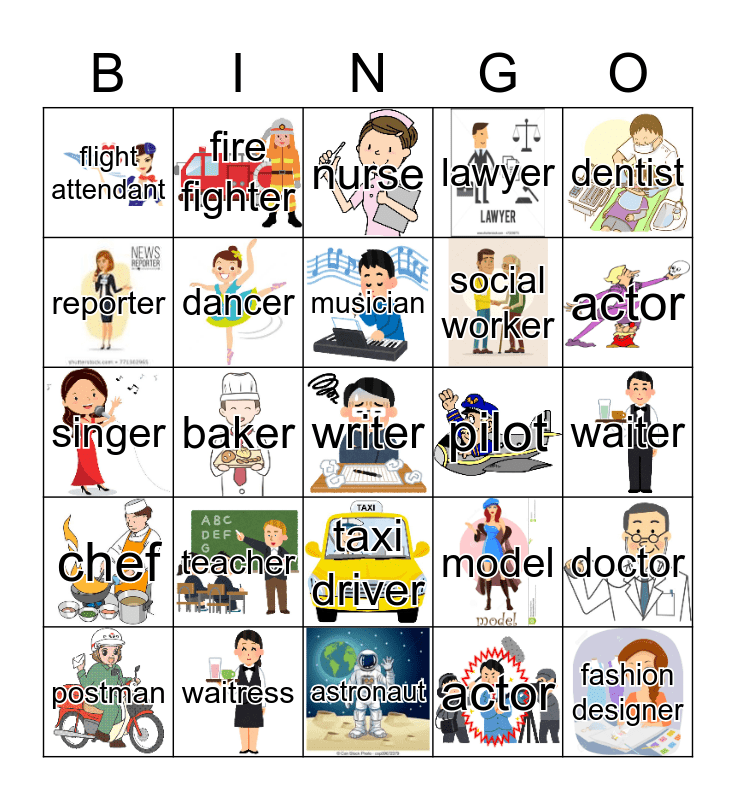 JOBS Bingo Card