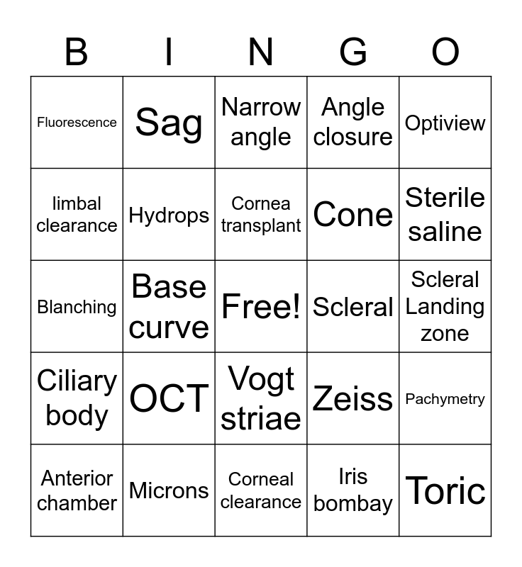 AC OCT CL Bingo Card
