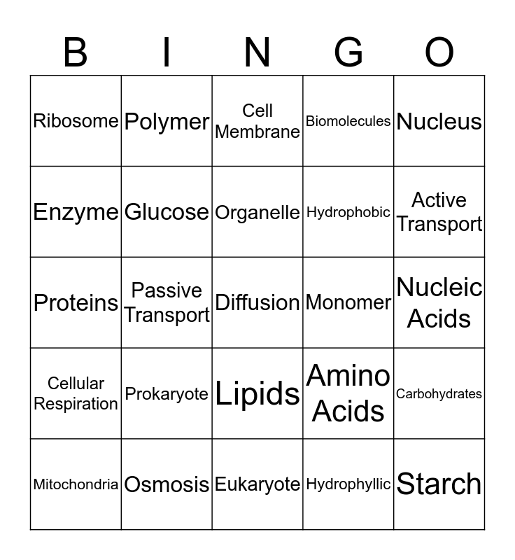 Microbiology Bingo Card