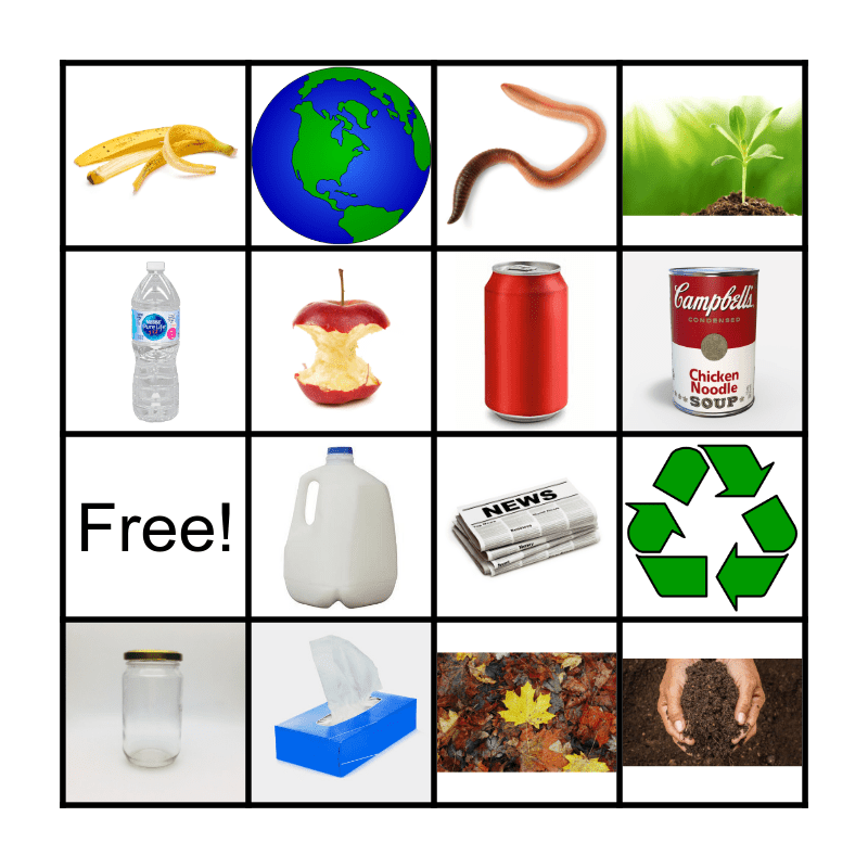 Recycle Rangers Bingo Card