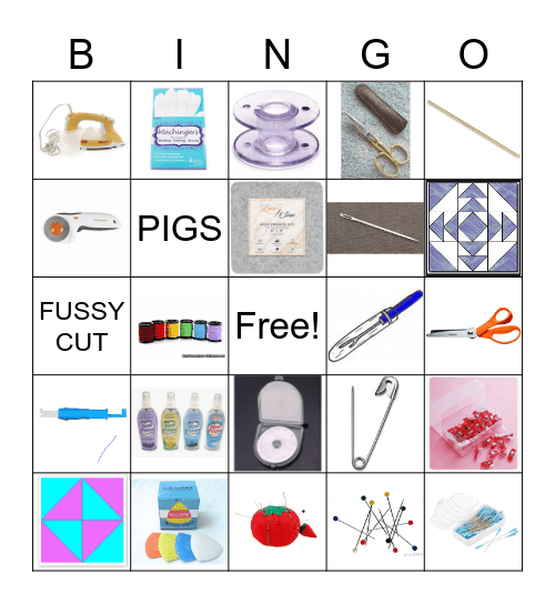Sewing Equipment Bingo Card