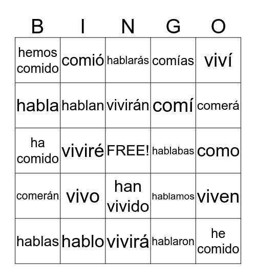 Big Slim Bingo Card