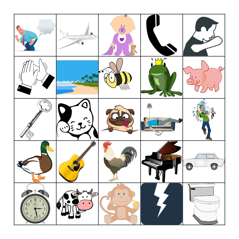 Bingo des sons Bingo Card