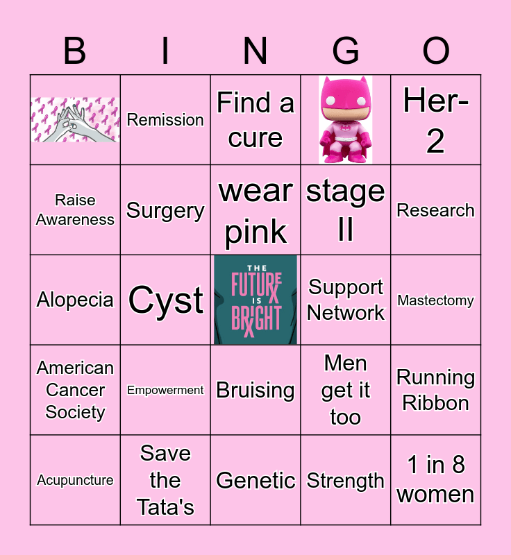 Breast Cancer Bingo Card
