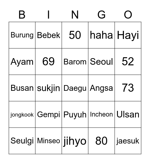 bububingo Card