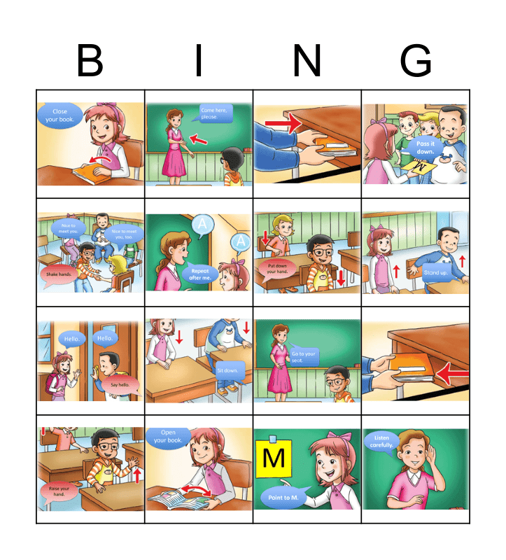 Daily English Bingo Card