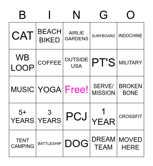 LIFEPOINT PN Bingo Card