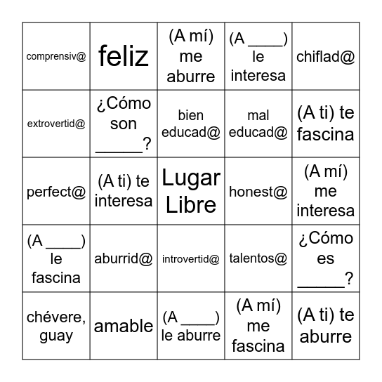 Adjetivos De Personalidad