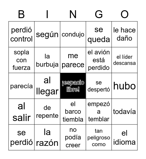 ¡Lotería!- Capítulo 1-5 de Piratas Bingo Card