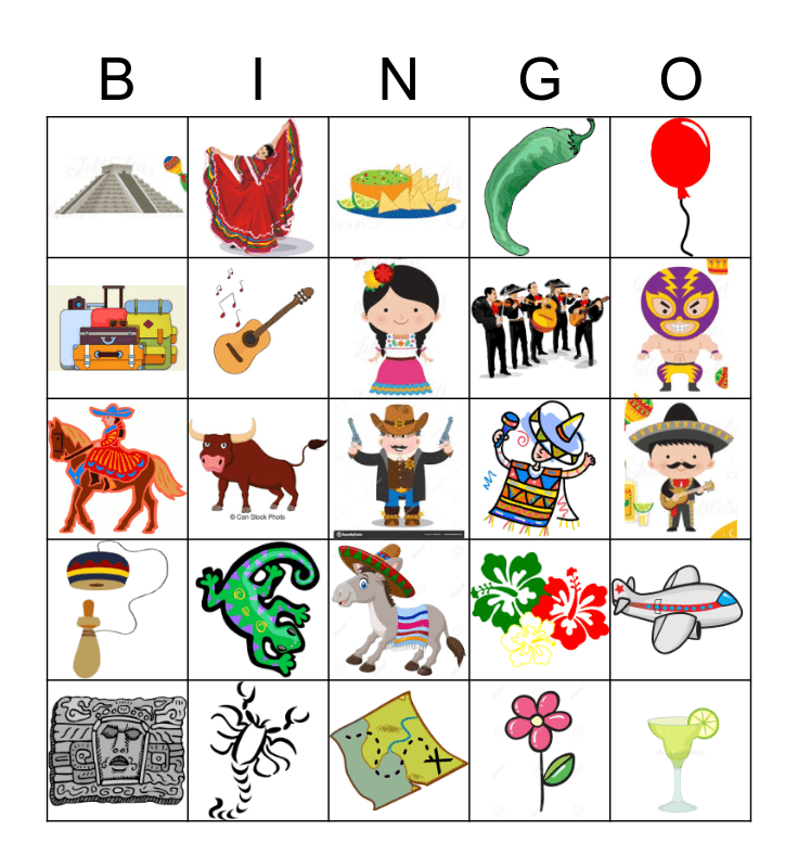 Mexico Bingo Card