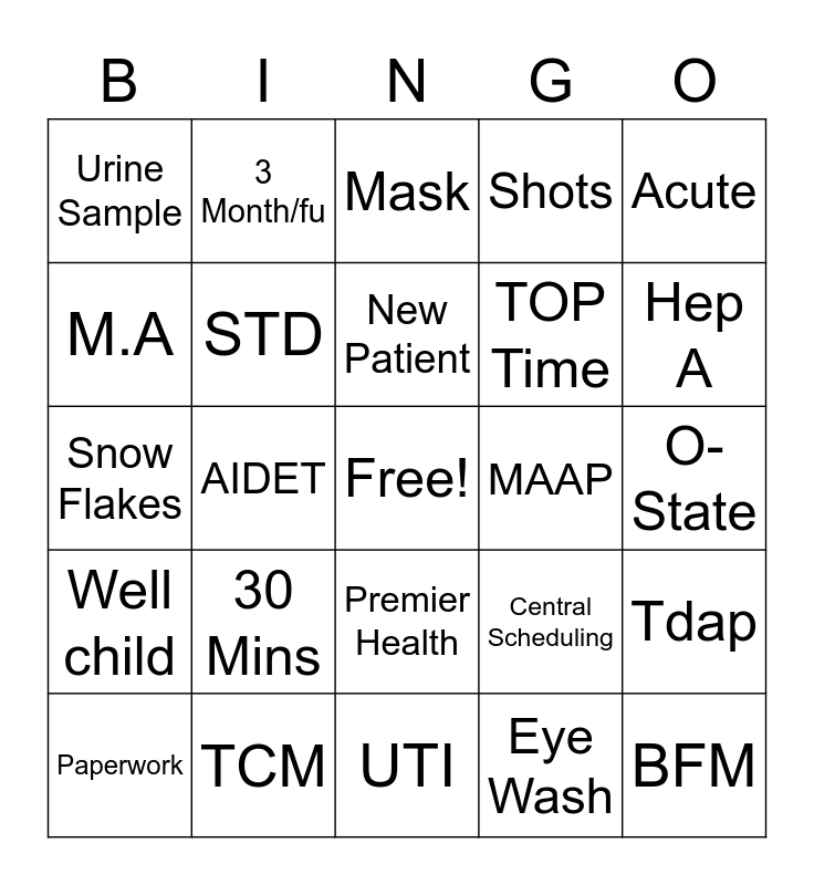 BFM BINGO Card