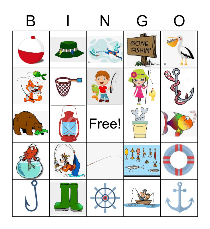 Fishing Bingo Card