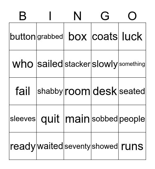 Lessons 1-35 Bingo Card