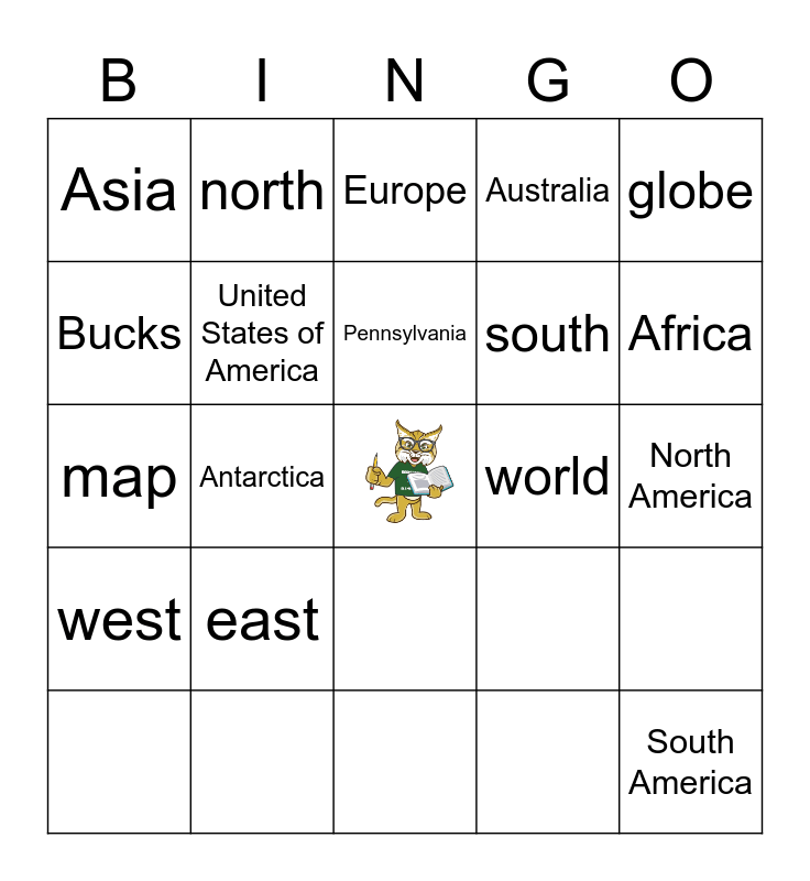 Bingo All Over the World Bingo Card