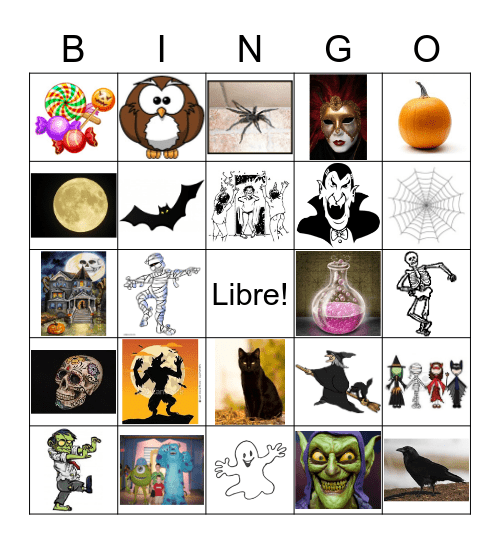 Noche de Brujas Bingo Card