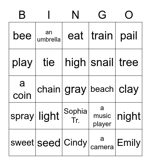 IB Bingo Card