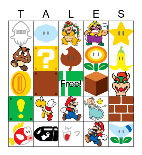 Mario Bingo Card