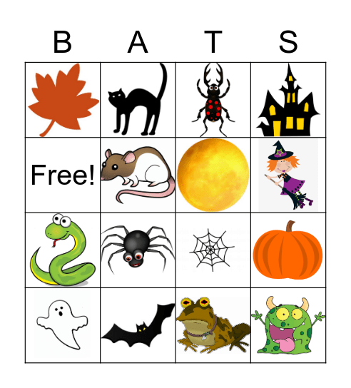Bats Bingo Card