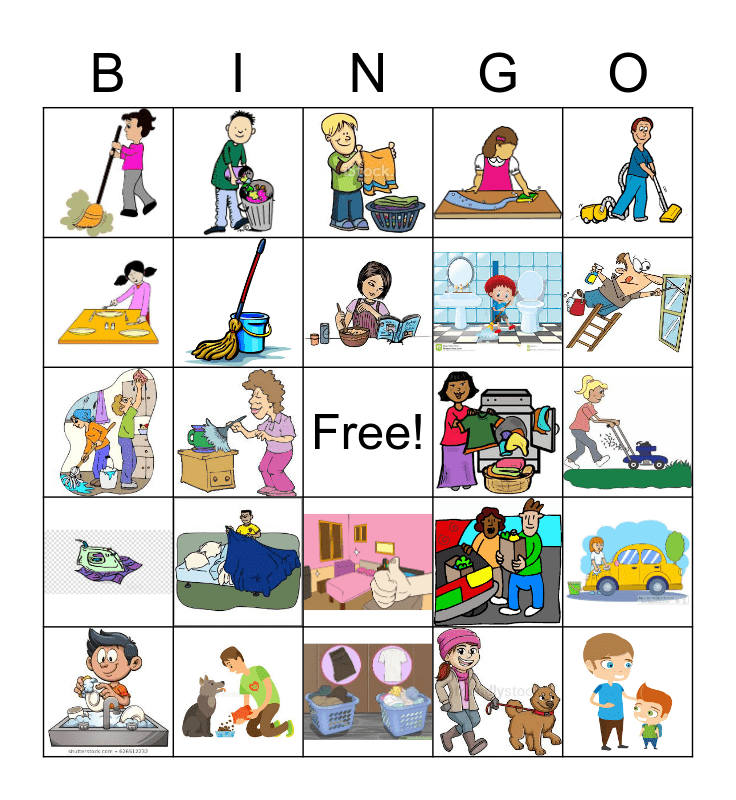 Responsibility Bingo Card