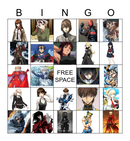 Favorite Character Bingo Card