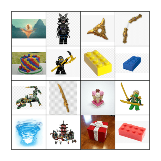 Ninjago Bingo Card