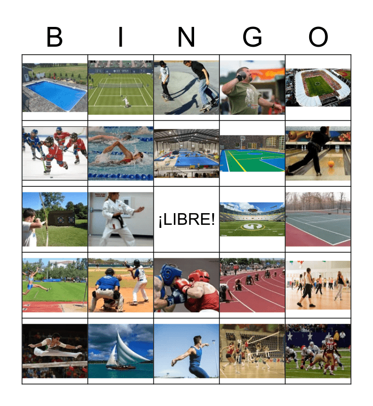 Los Deportes Bingo Card