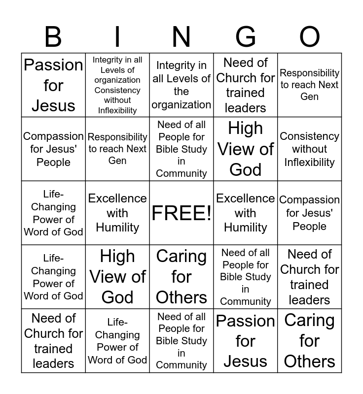 BSF Core Beliefs and Values applied to Childrens' Program Leadership ...