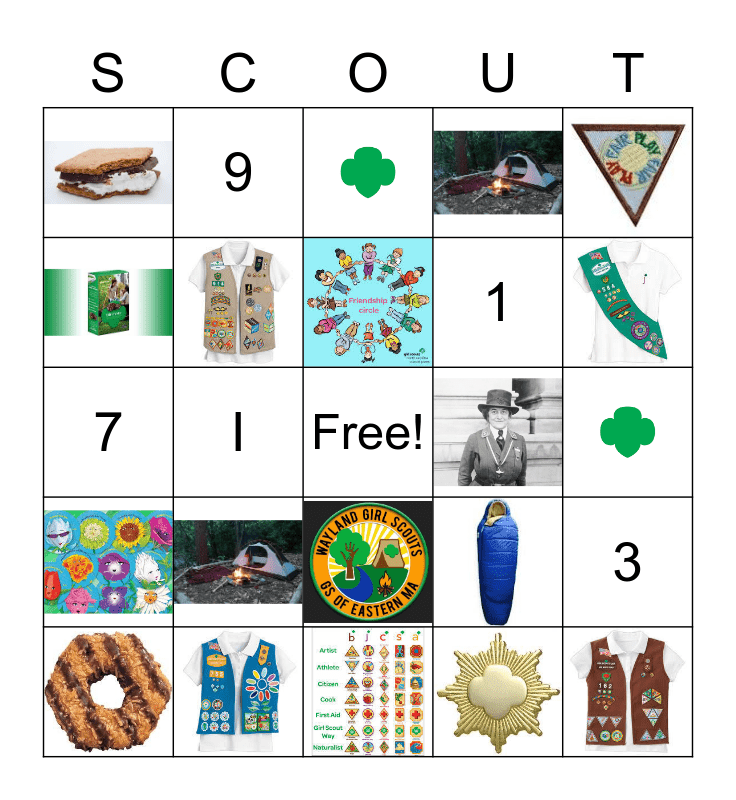 GIRL SCOUT Bingo Card