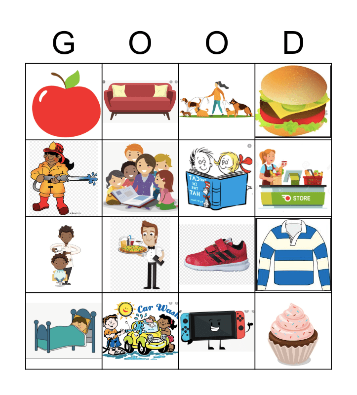Goods Bingo Card