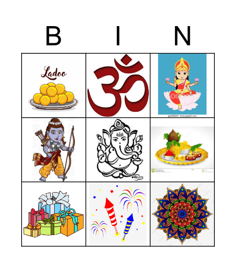 Diwali Bingo Card