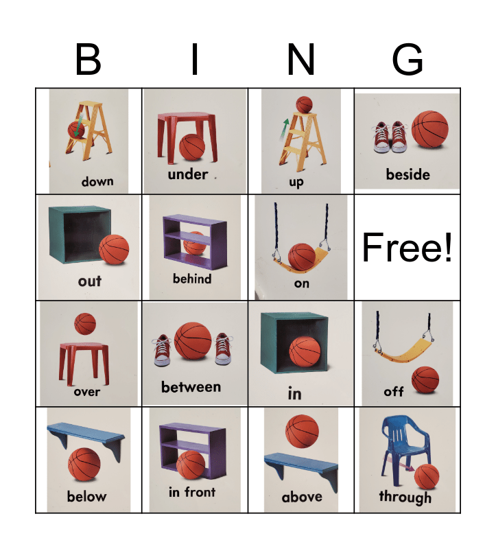 Positions Bingo Card