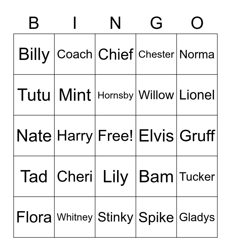 Villager Hunting Bingo Card