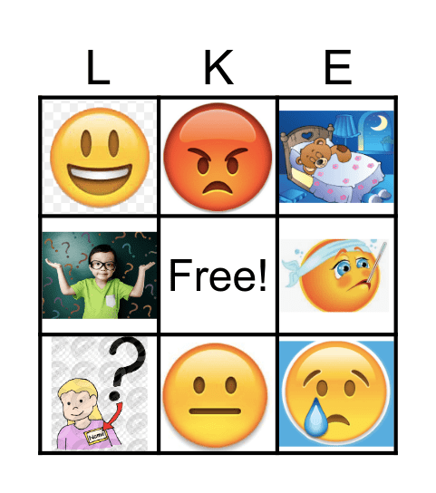 Spanish Emotions Bingo Card