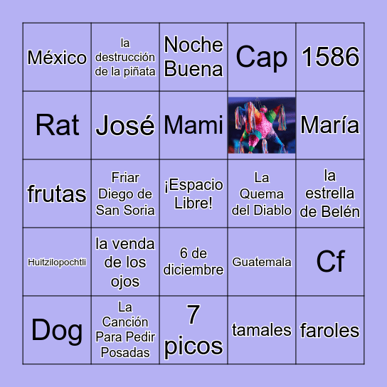 Las Posadas Lotería! Bingo Card