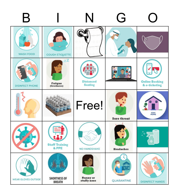 COVID Safety Bingo Card