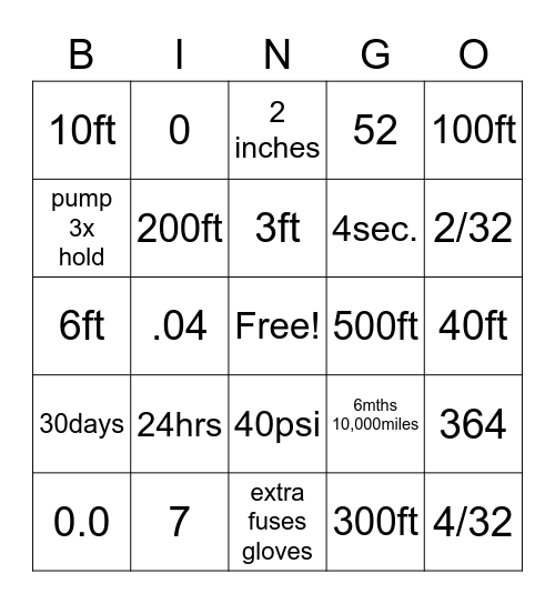 SCHOOL BUS Bingo Card