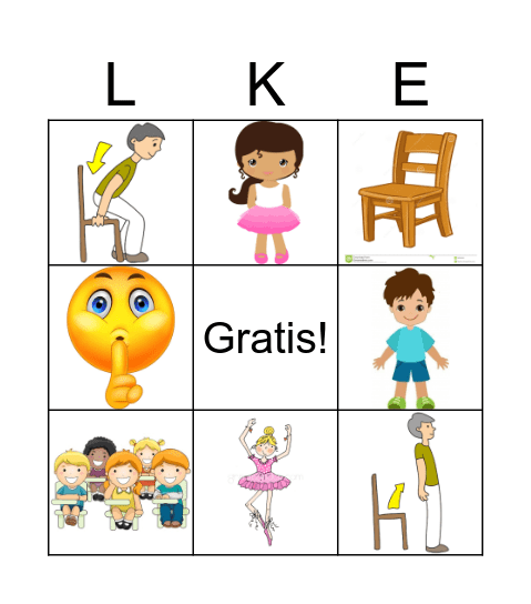 Spanish Commands/ Mandatos Bingo Card