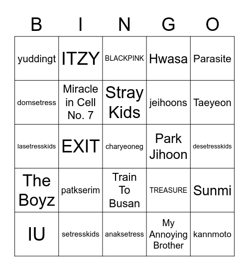 BINGO bareng anaksetress Bingo Card