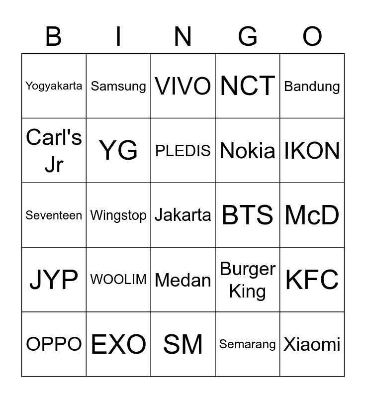 SKYBBH92 Bingo Card
