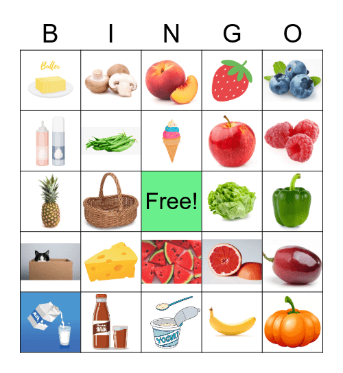 French Vocabulary Bingo Card