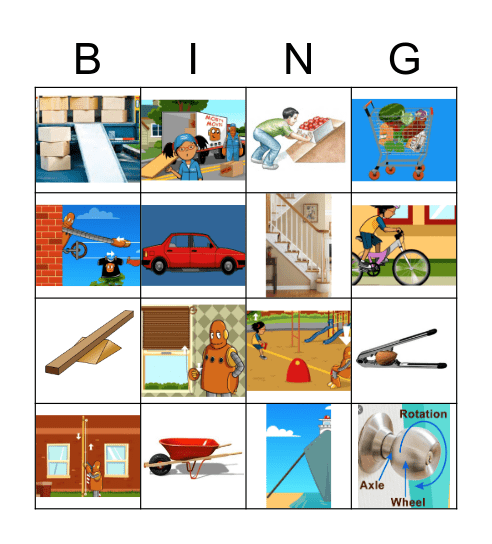 Simple Machines Bingo Card