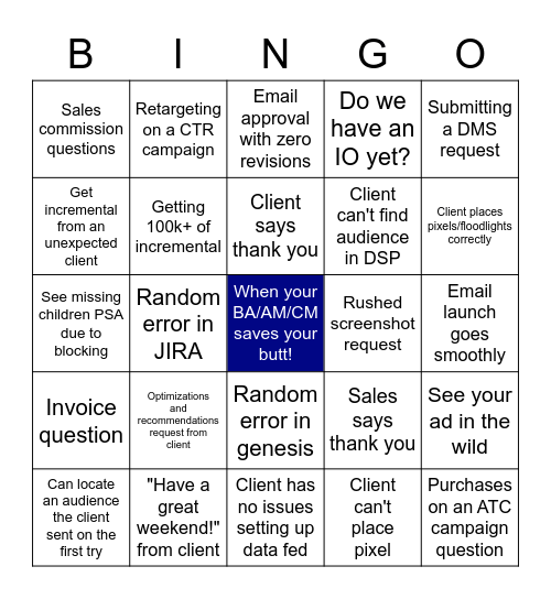 CS&S December BINGO Card