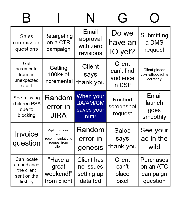 CS&S December BINGO Card